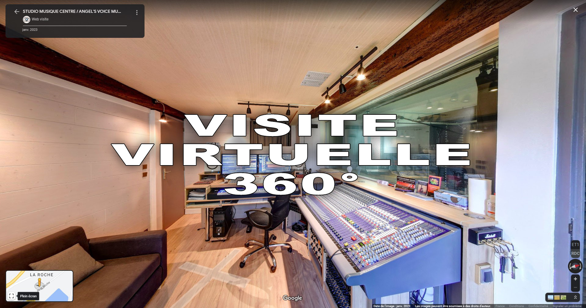 Visite virtuelle en 360° – Studio Musique Centre